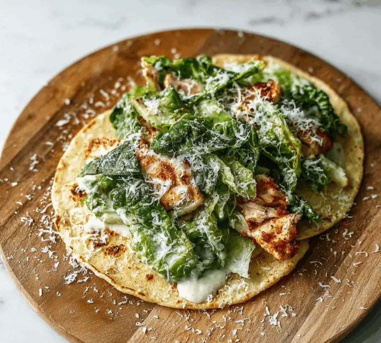 Smash Chicken Caesar Tacos