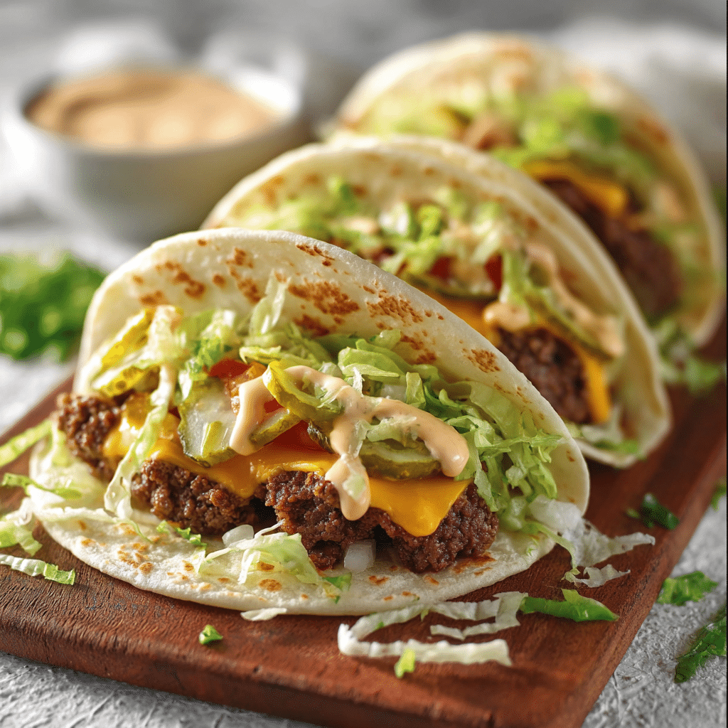 Big Mac‑Style Smash Burger Tacos