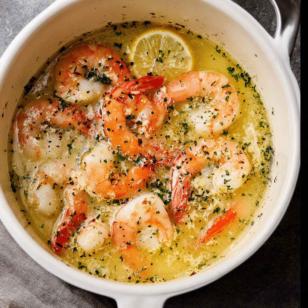 Prosecco Butter Poached Shrimp