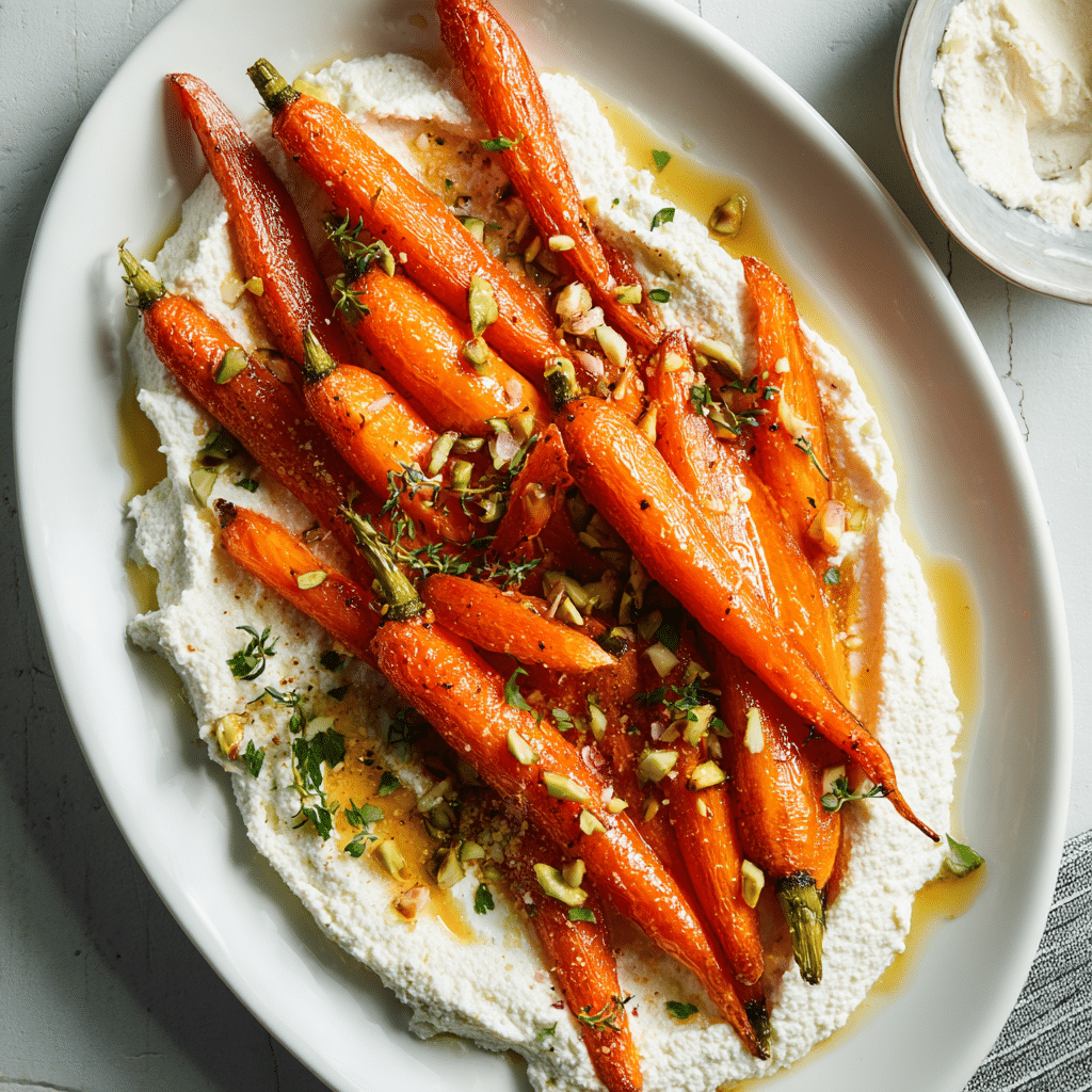 Roasted Carrots with Whipped Ricotta and Hot Honey