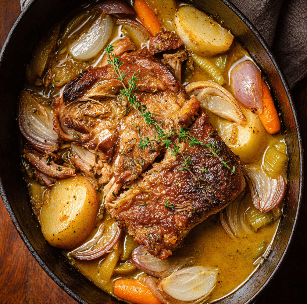 Apple Cider Braised Pork Shoulder