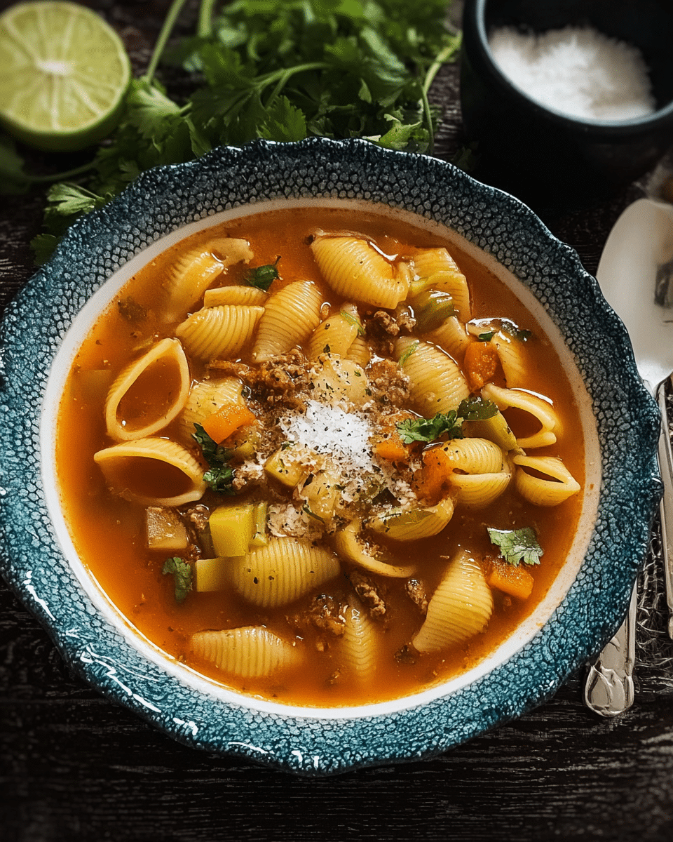 Mexican Shell Pasta Soup Sopa de Conchas