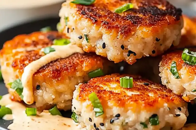 Delicious Asian-Style Tuna Cakes with Spicy Mayo Surprise