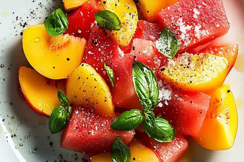 Irresistible Peach Watermelon Salad for a Refreshing Treat
