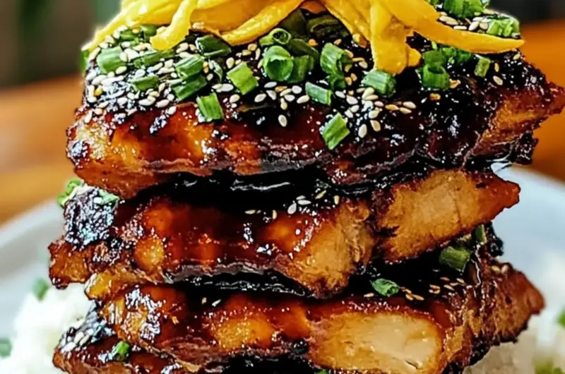 Irresistible Hawaiian Huli Huli Chicken Stack Recipe