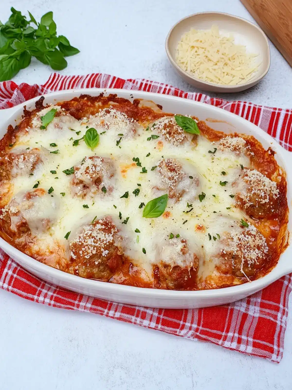 Irresistible Meatball Parmesan Casserole That’s Comforting