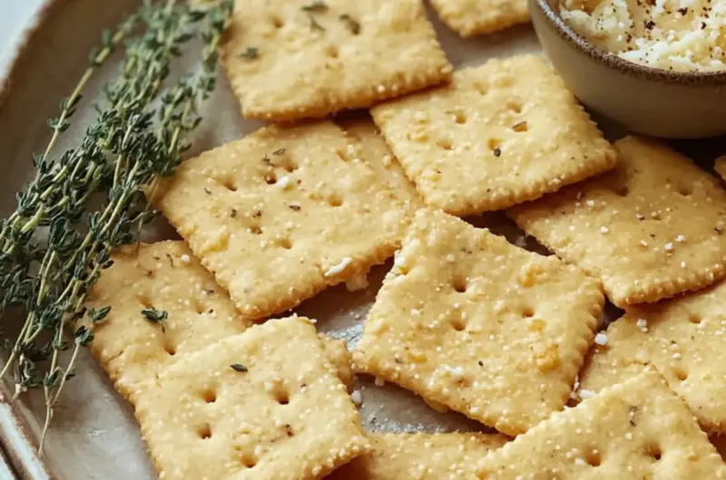 Irresistible Cheese-y Chickpea Flour Crackers for Crunchy Snacking