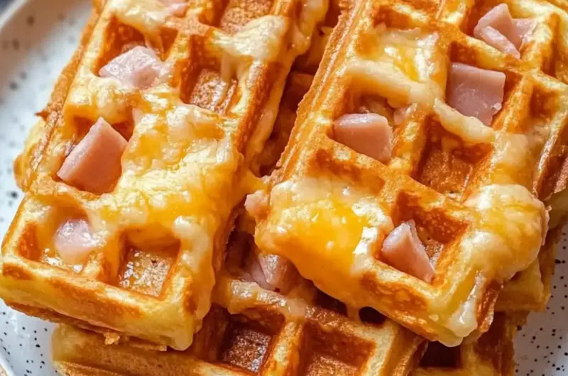 Irresistible Crunchy Ham and Cheese Chaffles - A Low-Carb Delight